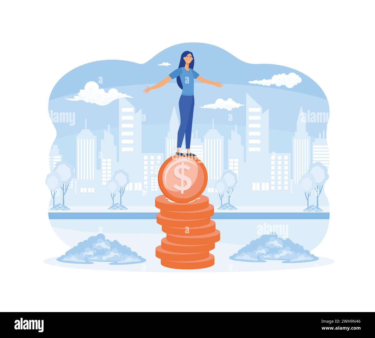 Wealth instability Stock Vector Images - Alamy