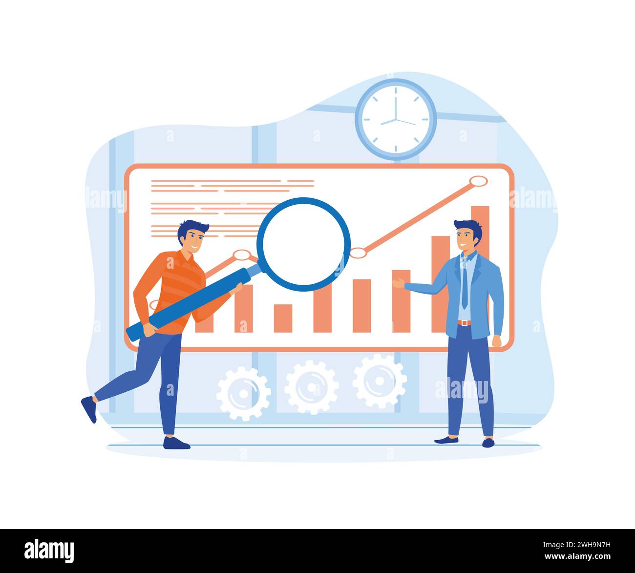 Data science concept. People analysis processing and provision of data ...