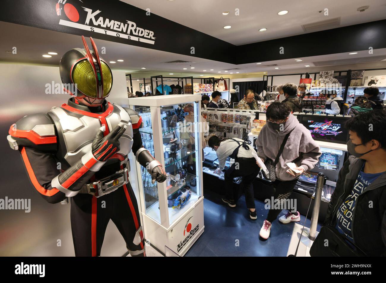 Kamen Rider Store that sells items of Kamen Rider, a Japanese superhero ...