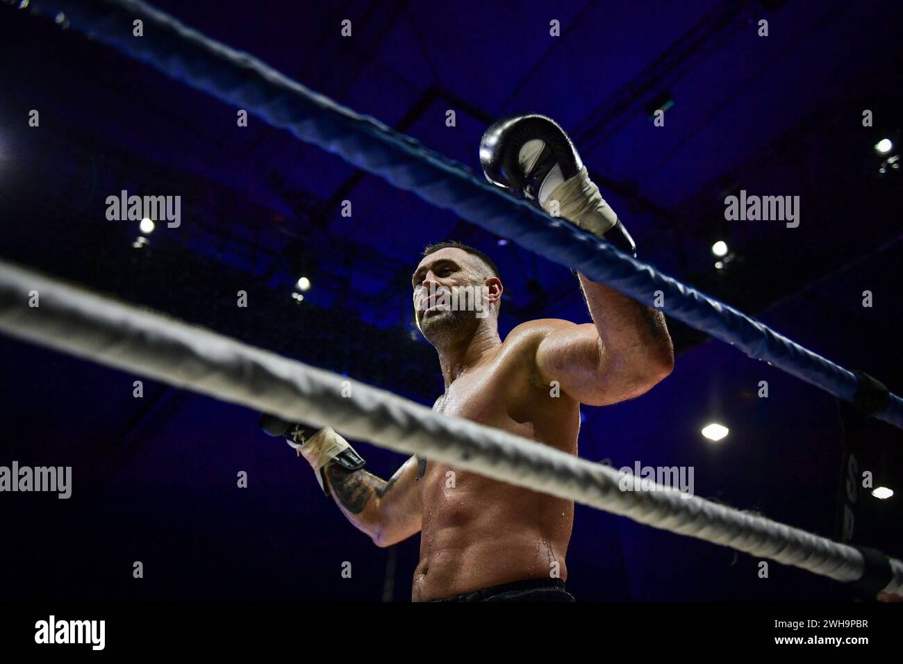Paris, France. 08th Feb, 2024. Yohan Lidon celebrates the winning ...
