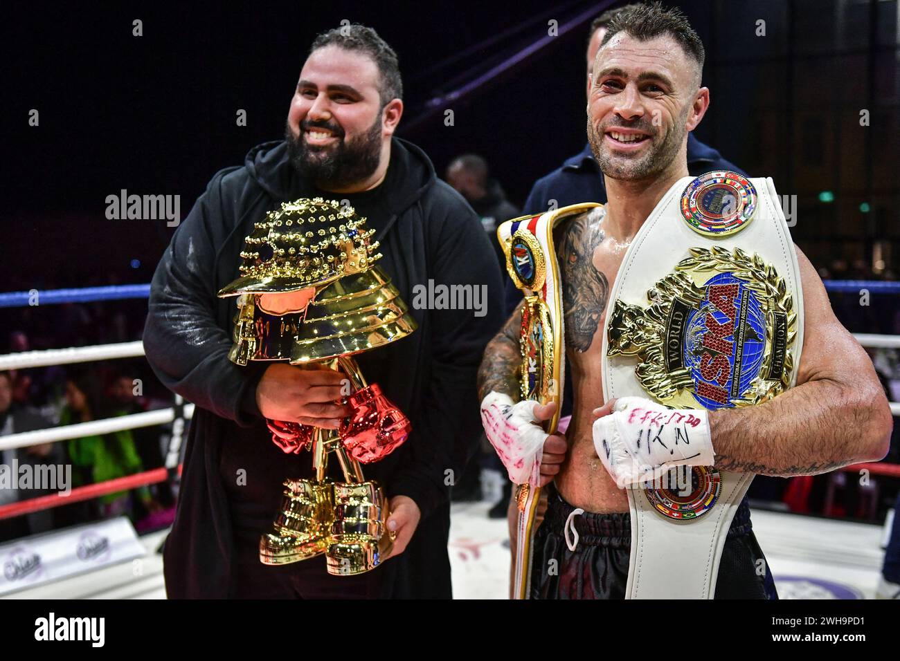 Paris, France. 08th Feb, 2024. Yohan Lidon celebrates the winning ...