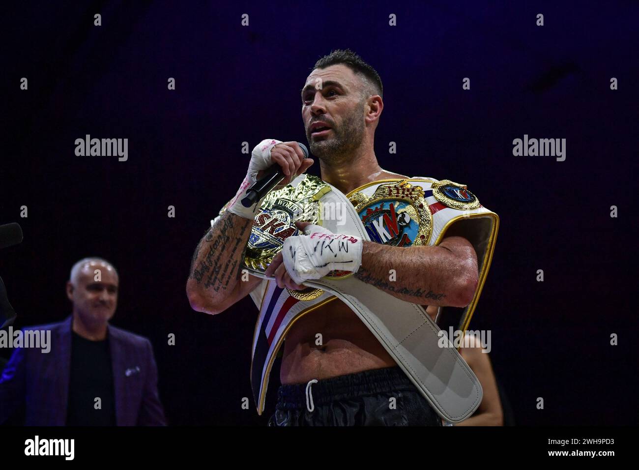 Paris, France. 08th Feb, 2024. Yohan Lidon celebrates the winning ...
