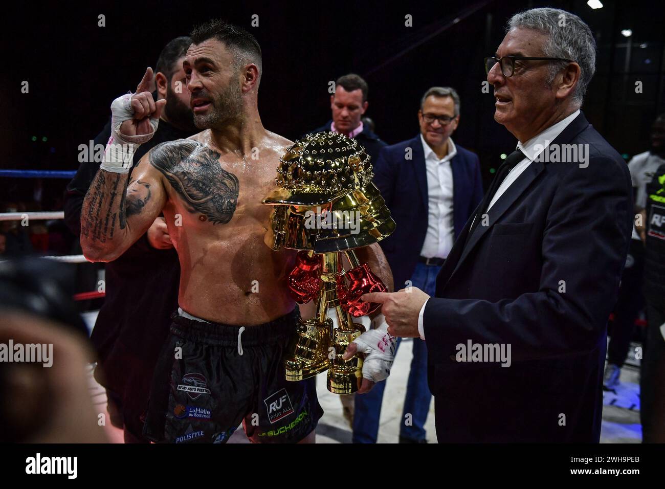 Paris, France. 08th Feb, 2024. Yohan Lidon celebrates the winning ...
