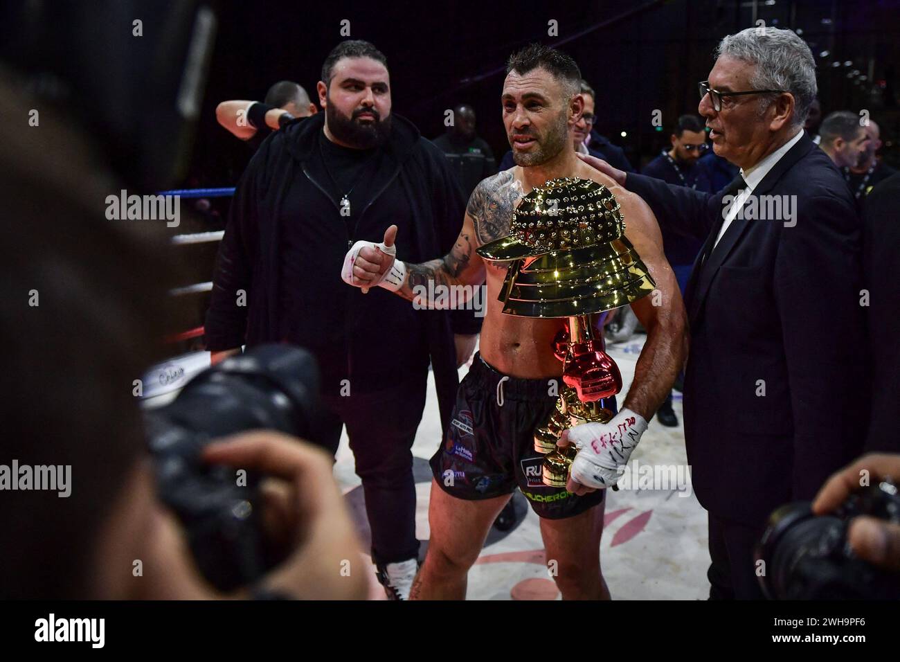 Paris, France. 08th Feb, 2024. Yohan Lidon celebrates the winning ...