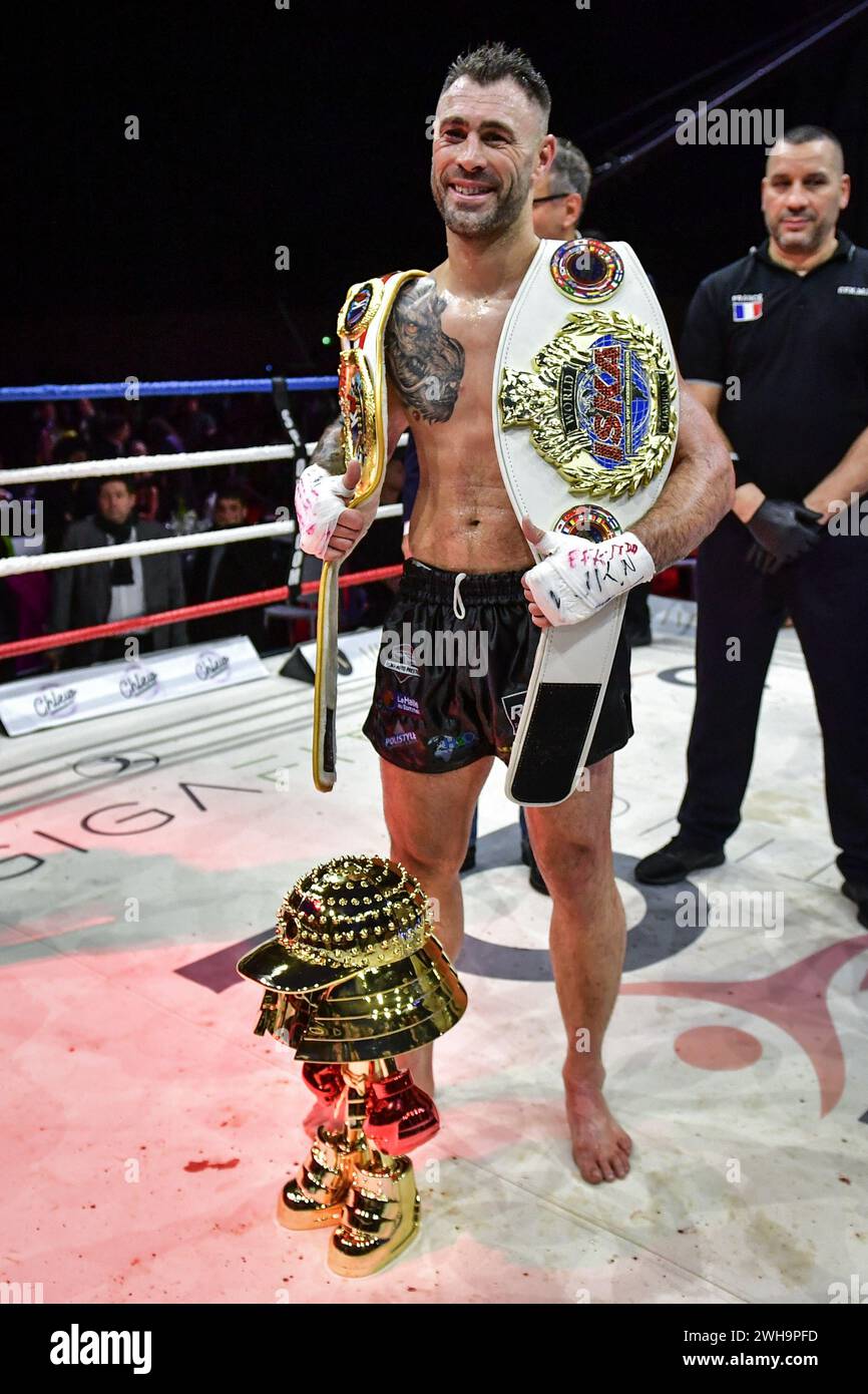 Paris, France. 08th Feb, 2024. Yohan Lidon celebrates the winning ...
