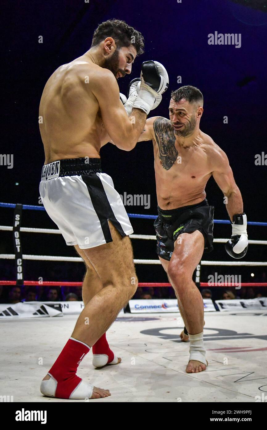Paris, France. 08th Feb, 2024. Yohan Lidon competes against Cyril ...