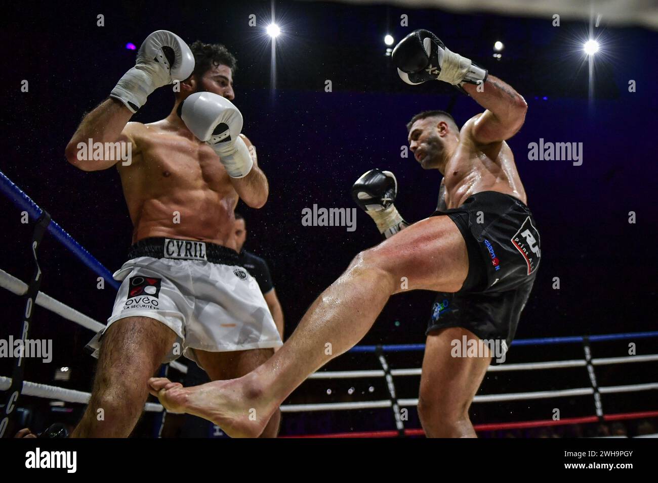 Paris, France. 08th Feb, 2024. Yohan Lidon competes against Cyril ...