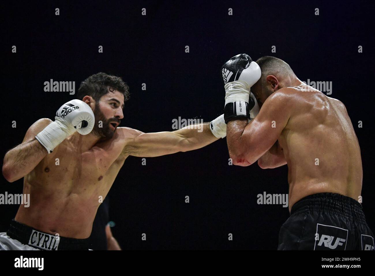 Paris, France. 08th Feb, 2024. Yohan Lidon competes against Cyril ...
