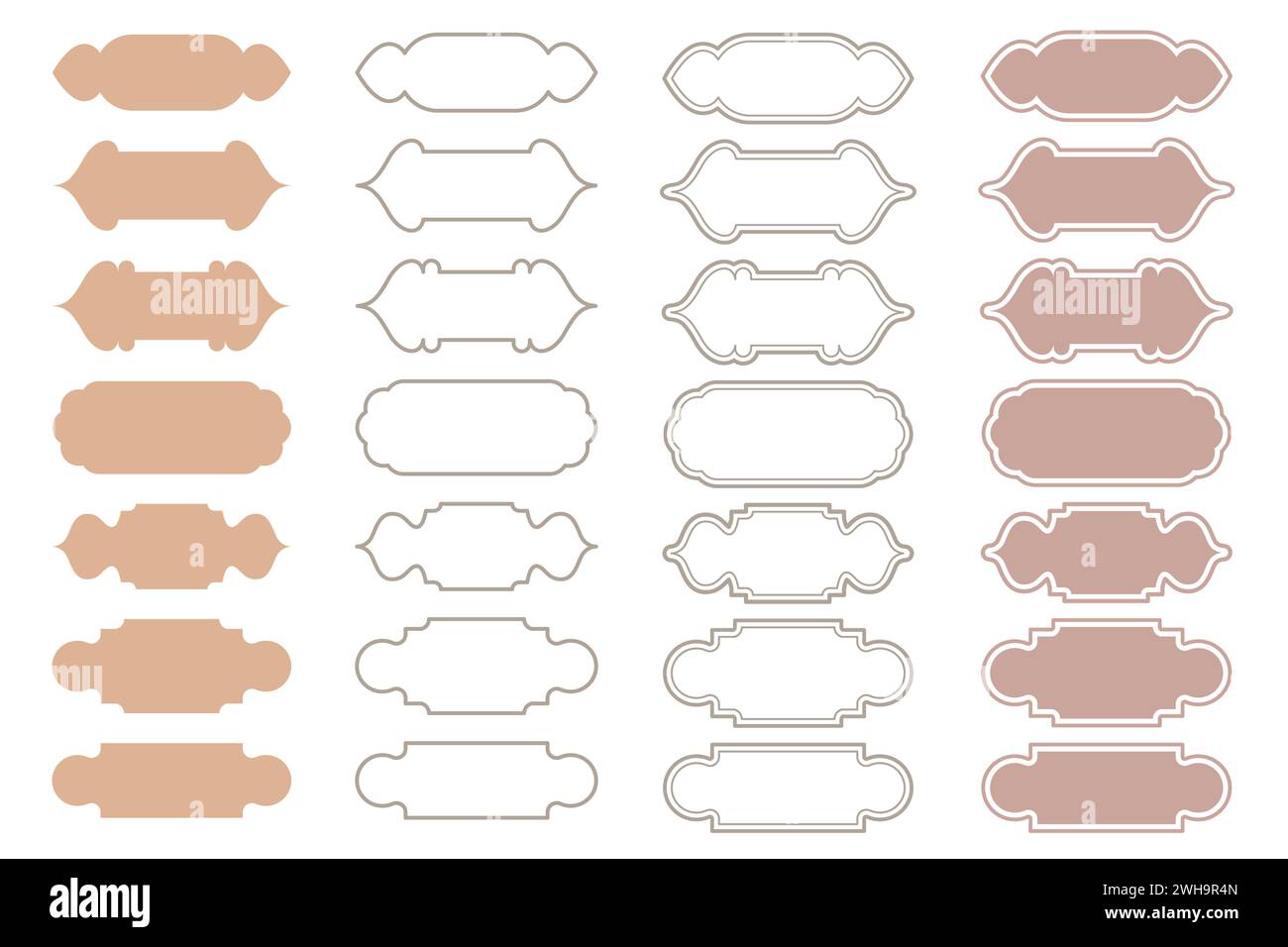 Ramadan shapes of windows and doors design. Islamic arches with Turkish ...