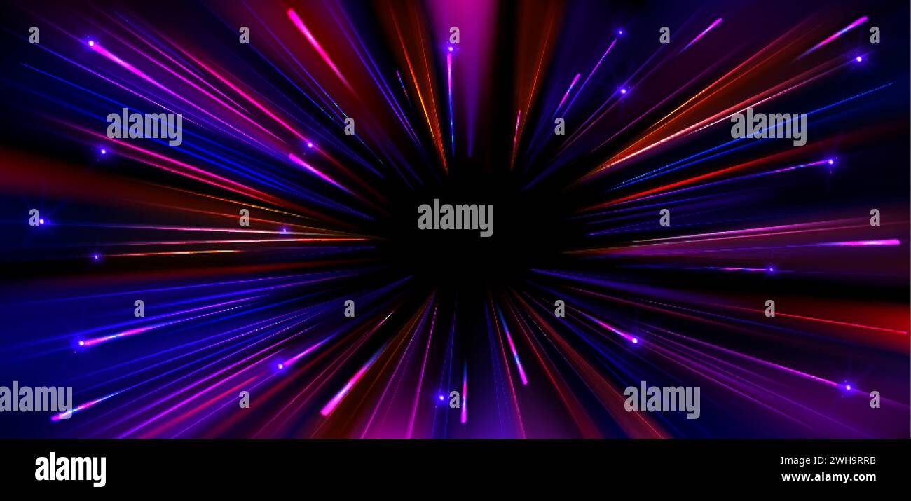 Fast light motion speed effect. Vector realistic illustration of ...