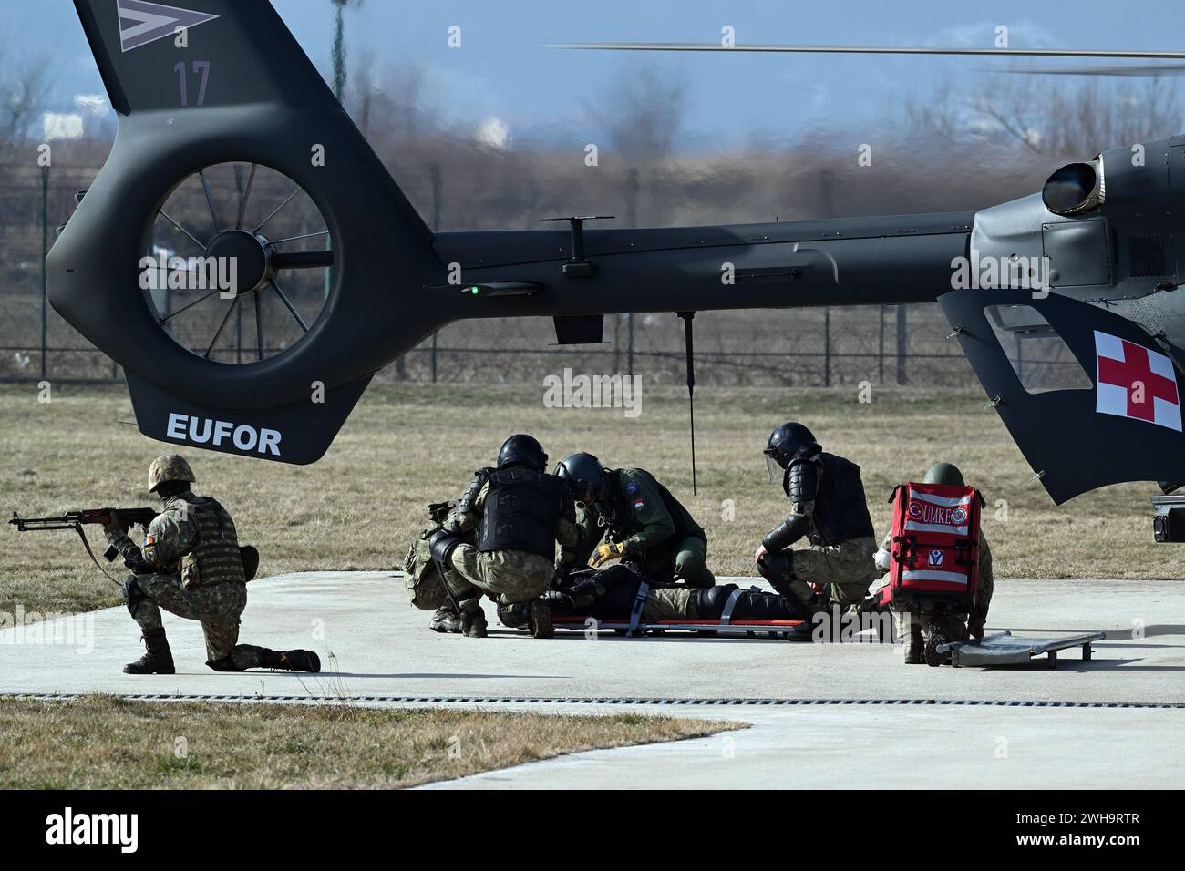 Sarajevo, Bosnia Herzegovina. 07th Feb, 2024. A demonstration at EUFOR ...