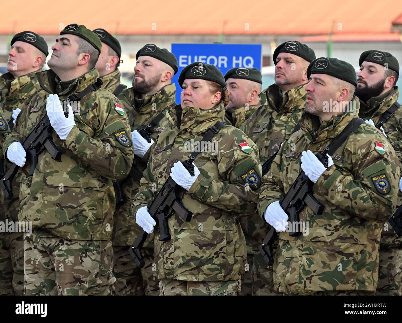 Sarajevo, Bosnia Herzegovina. 07th Feb, 2024. Hungarian soldiers of ...