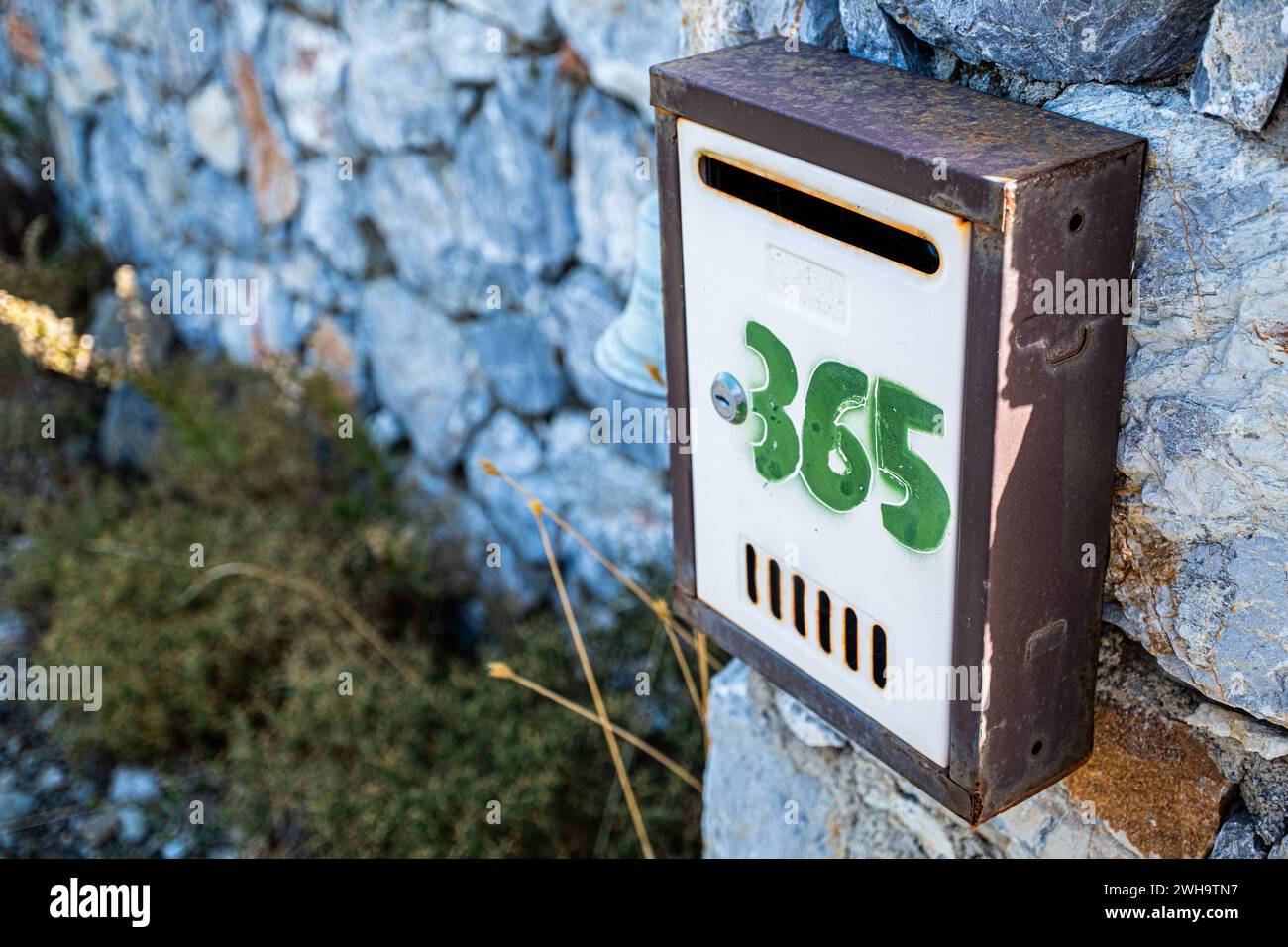 The House Door Box Address Number 365 Stock Photo - Alamy