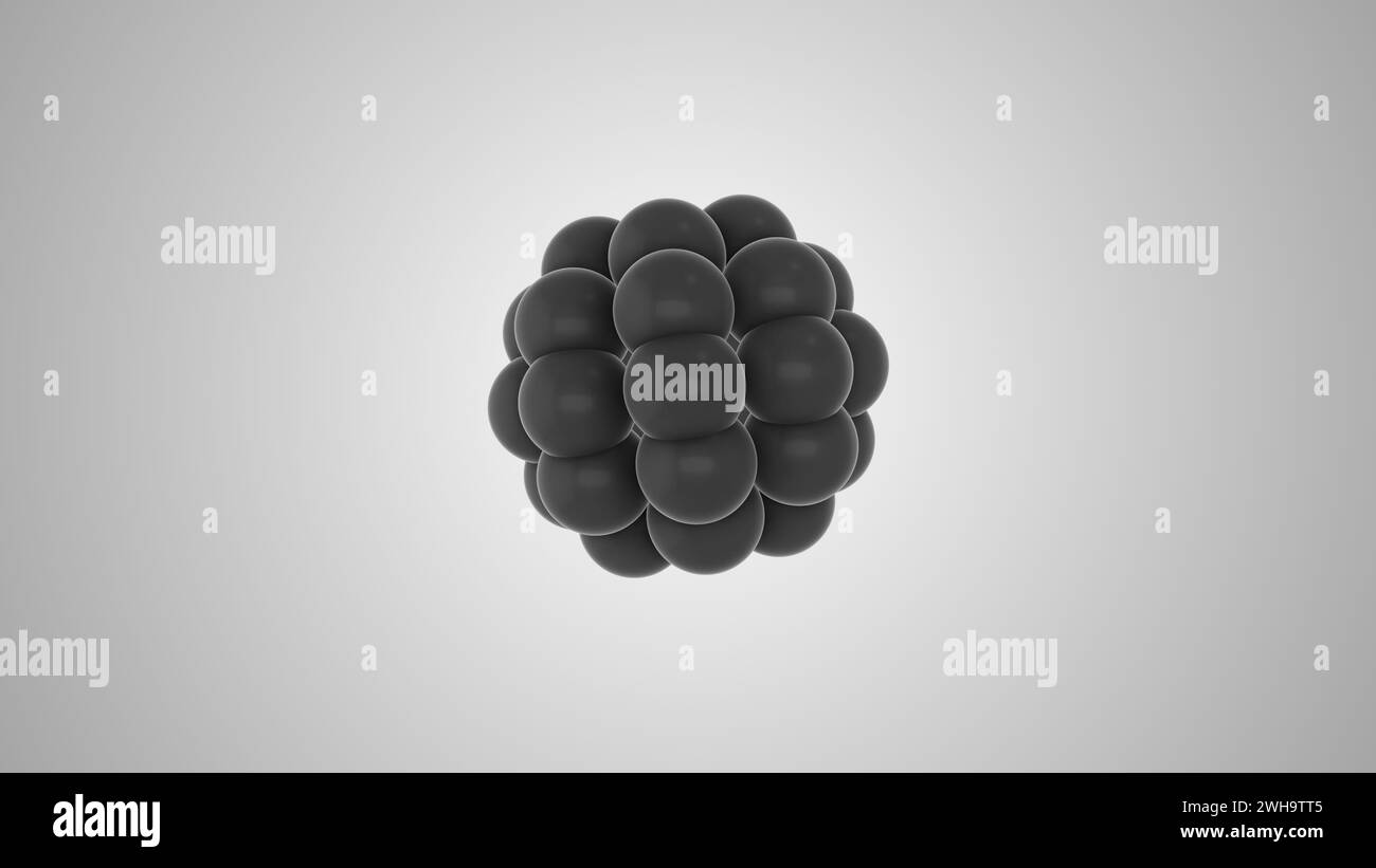 Abstract Black spheres on a white background Stock Photo - Alamy