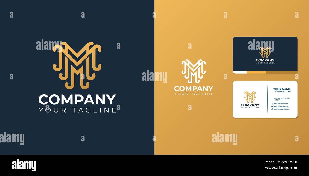 Luxury letter mmm logo monogram Stock Vector Image & Art - Alamy