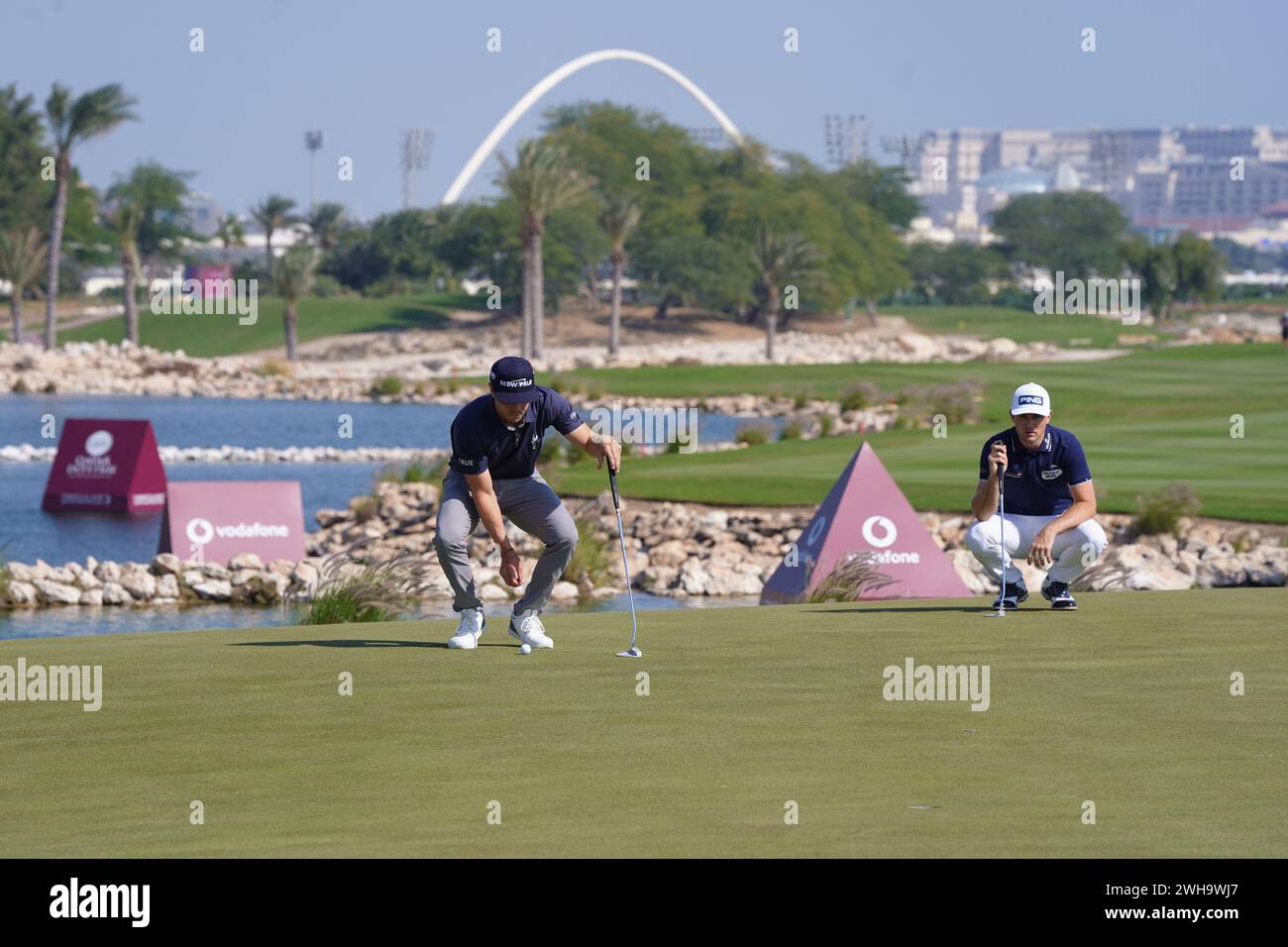 action at Commercial Bank Qatar Masters golf tournament in Doha on ...