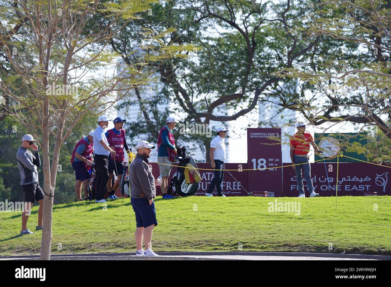 action at Commercial Bank Qatar Masters golf tournament in Doha on ...