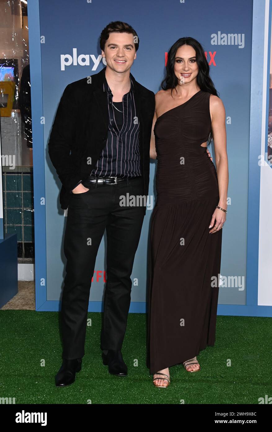 Hollywood, USA. 08th Feb, 2024. Joel Courtney and Mia Courtney arriving ...