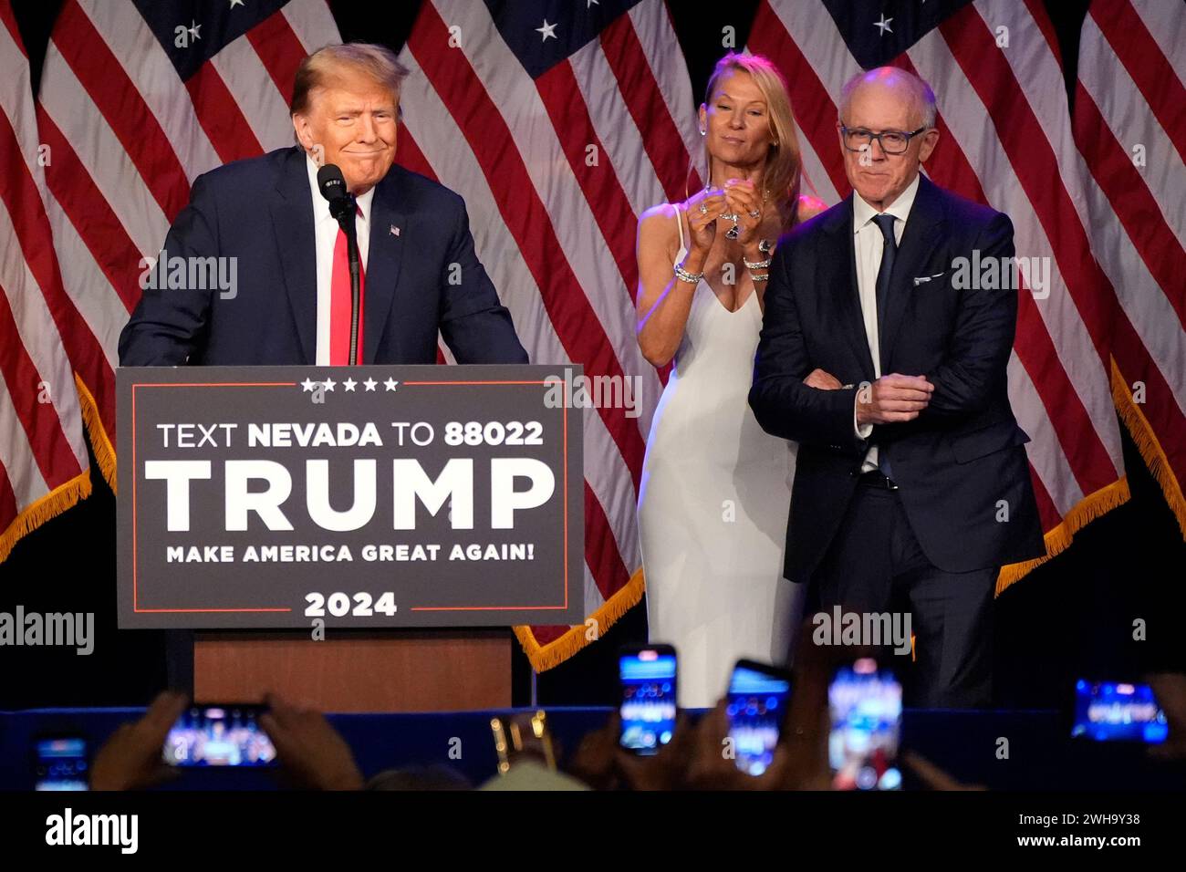 Republican presidential candidate former President Donald Trump speaks ...