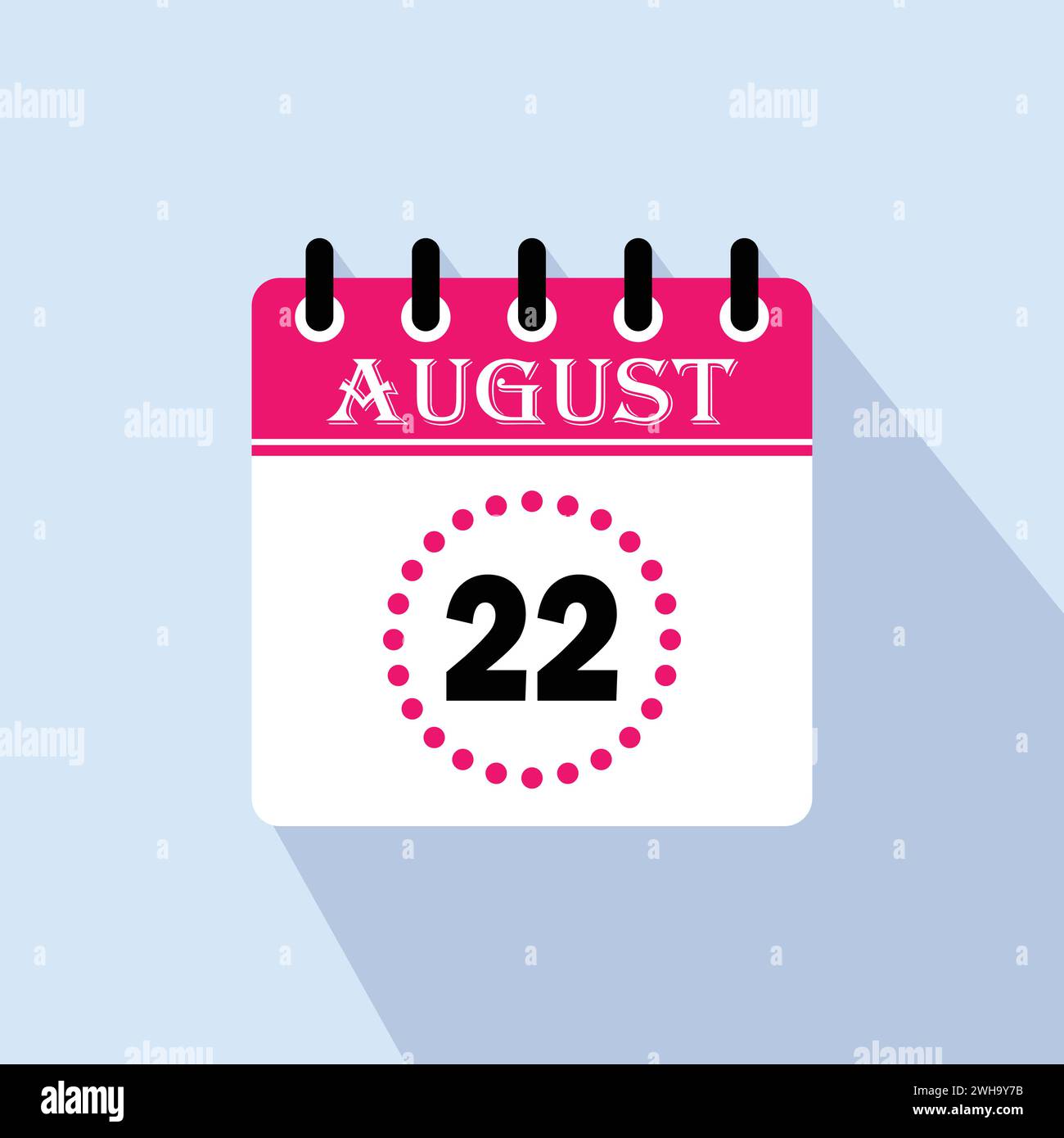 Icon calendar day - 22 August. 22 days of the month, vector ...