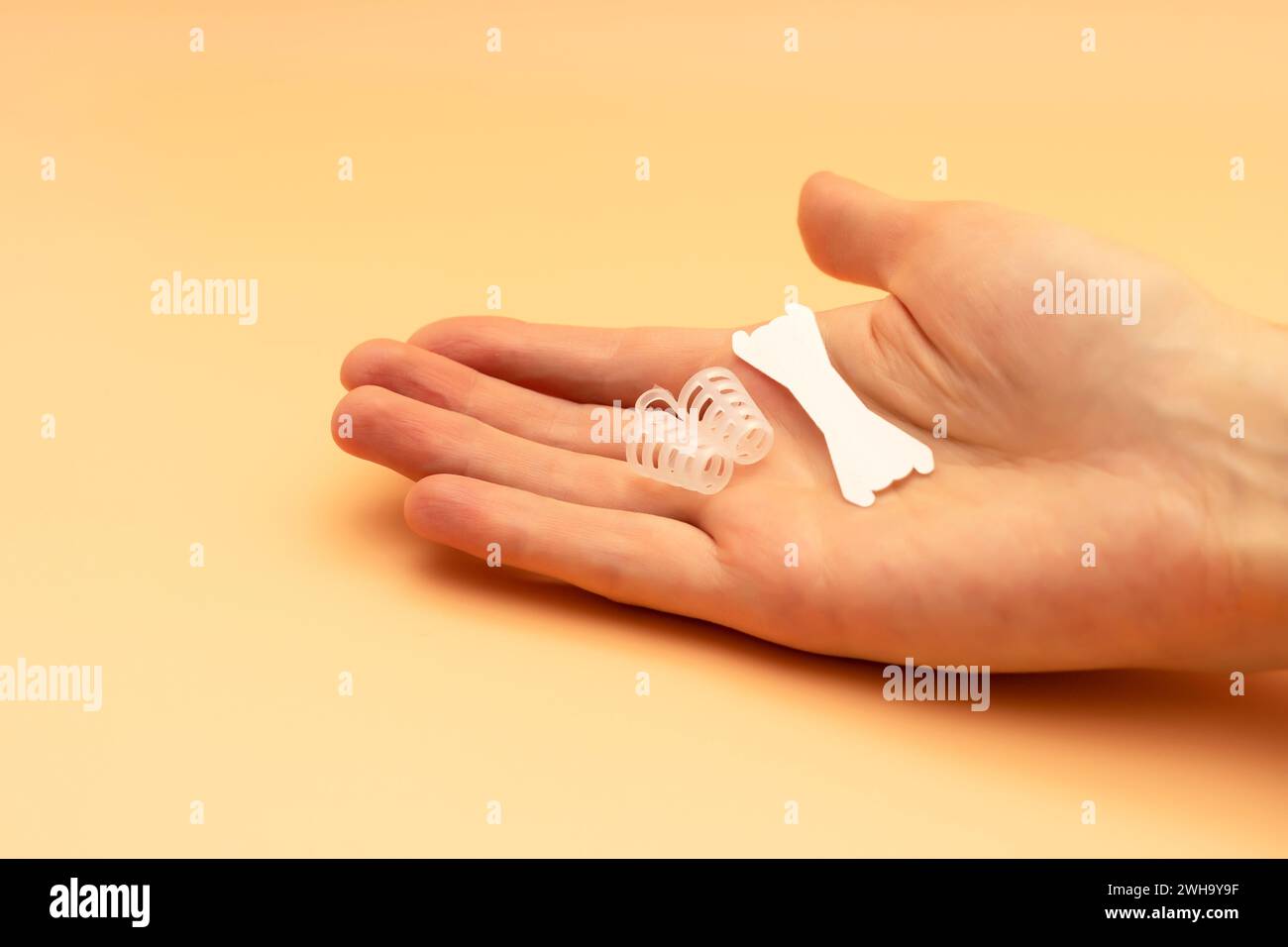Anti Snoring Device in Human Hand. Nose Relief Nasal Dilator, White ...