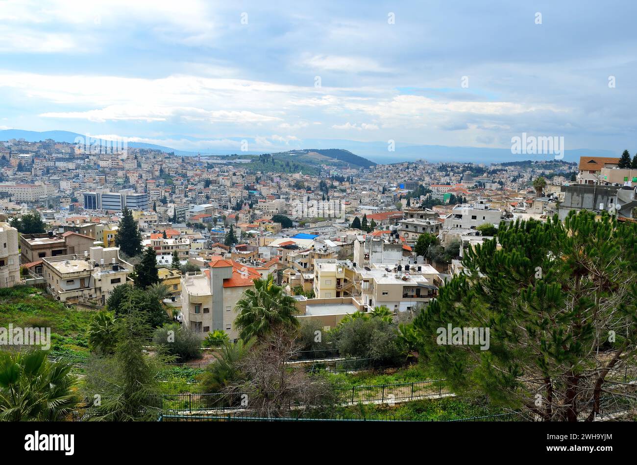 An aerial view of the city of Nazareth, Israel Stock Photo - Alamy