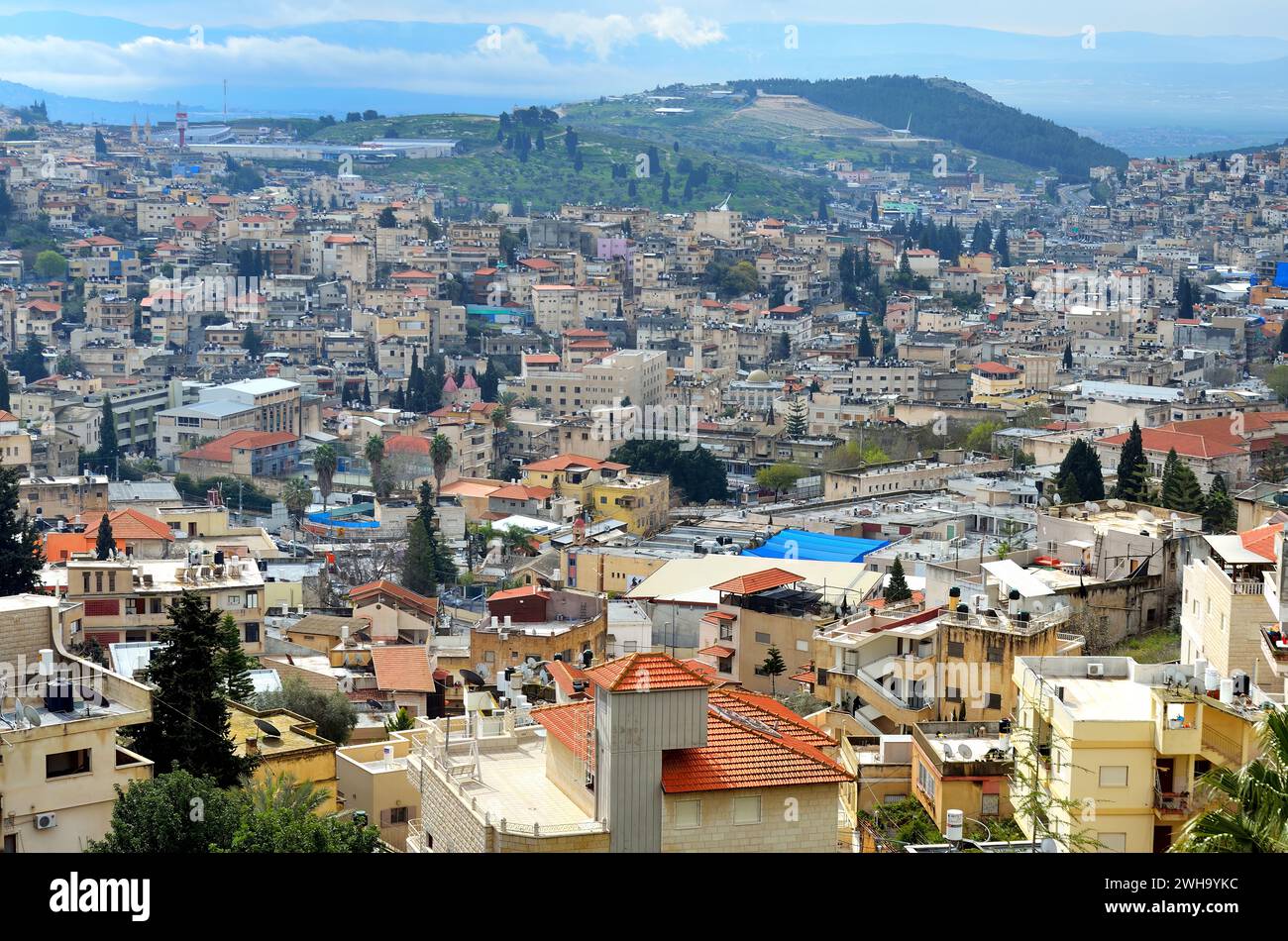An aerial view of the city of Nazareth, Israel Stock Photo - Alamy