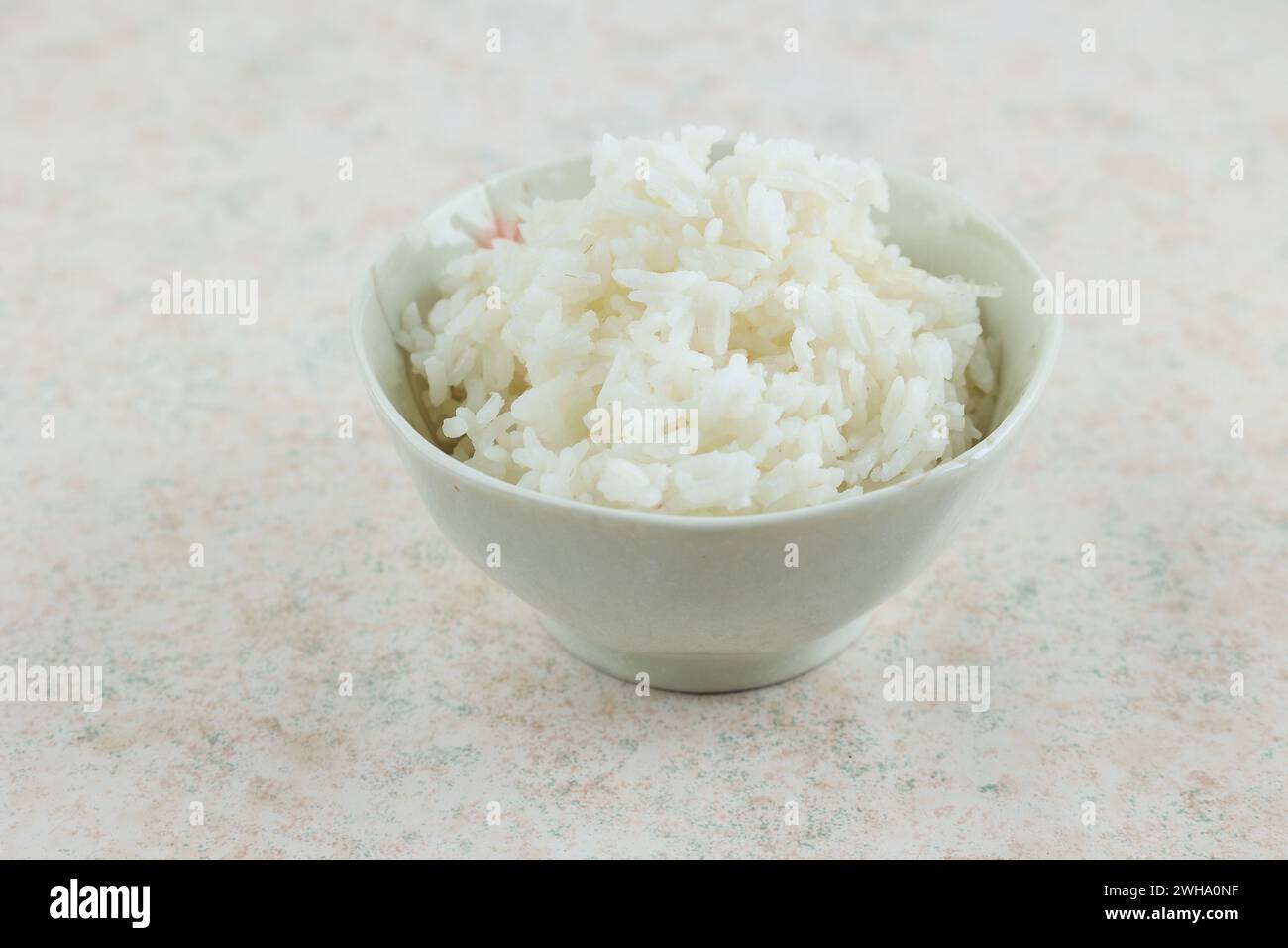 A Bowl of Steamed White Rice on Japanese Bowl Stock Photo - Alamy