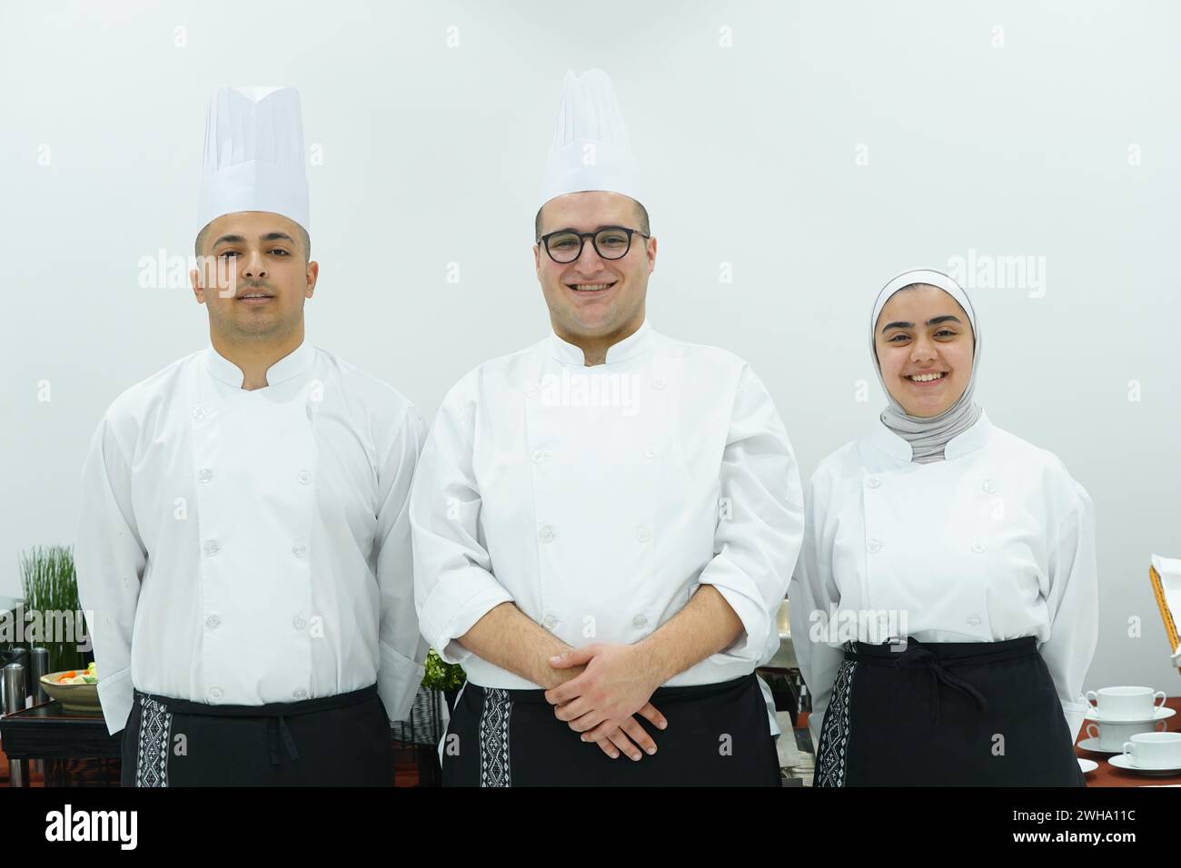 Jordan task force from culinary world for Commercial Bank Qatar Masters Stock Photo - Alamy