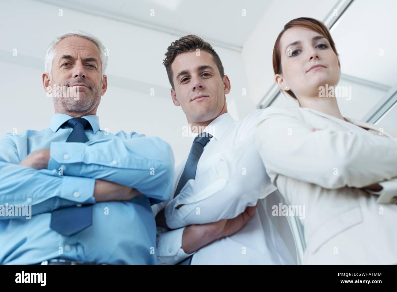 Business people, portrait and confidence for collaboration in office ...