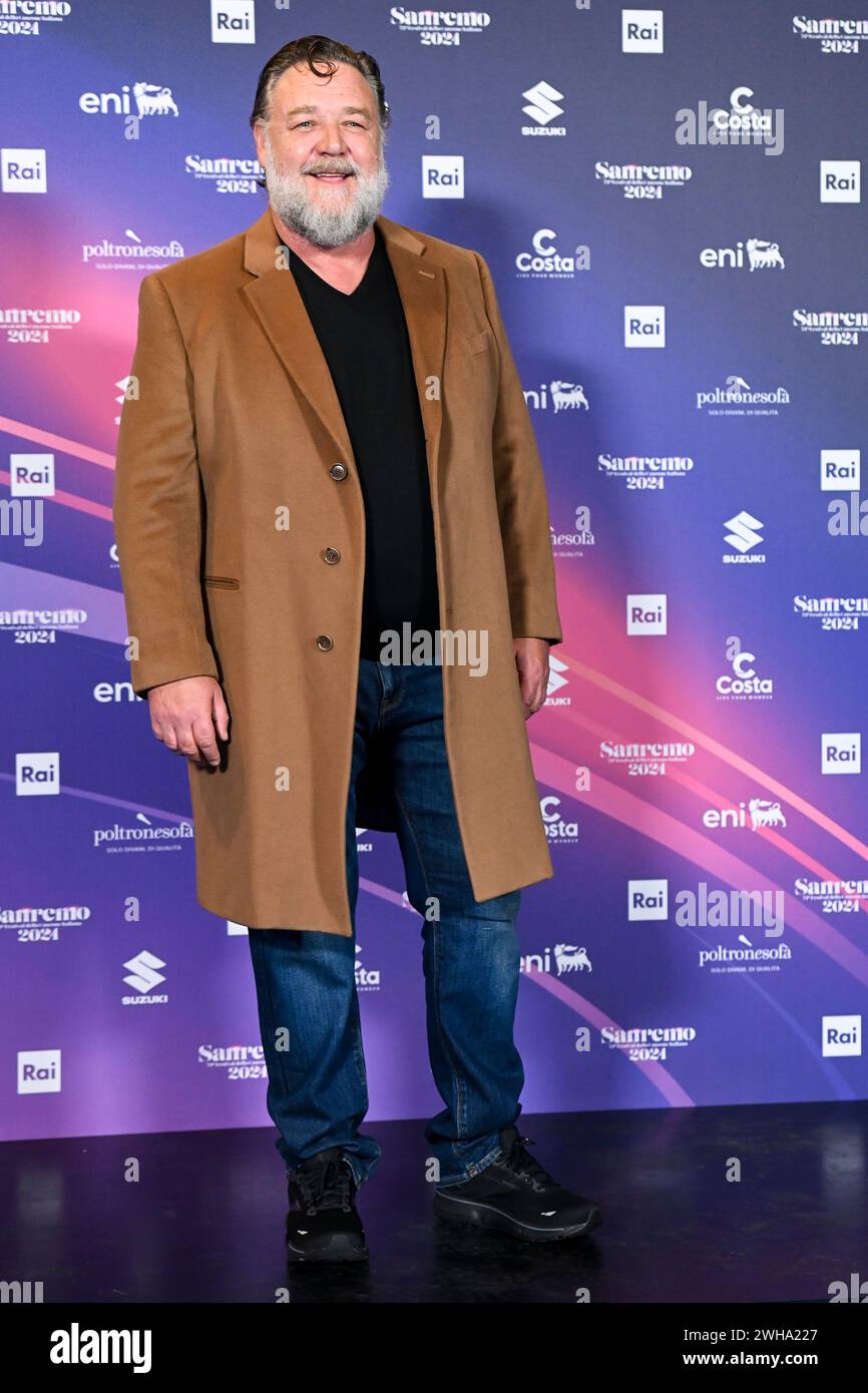 Sanremo, Italy, Russell Crowe 74th Sanremo Italian Song Festival ...