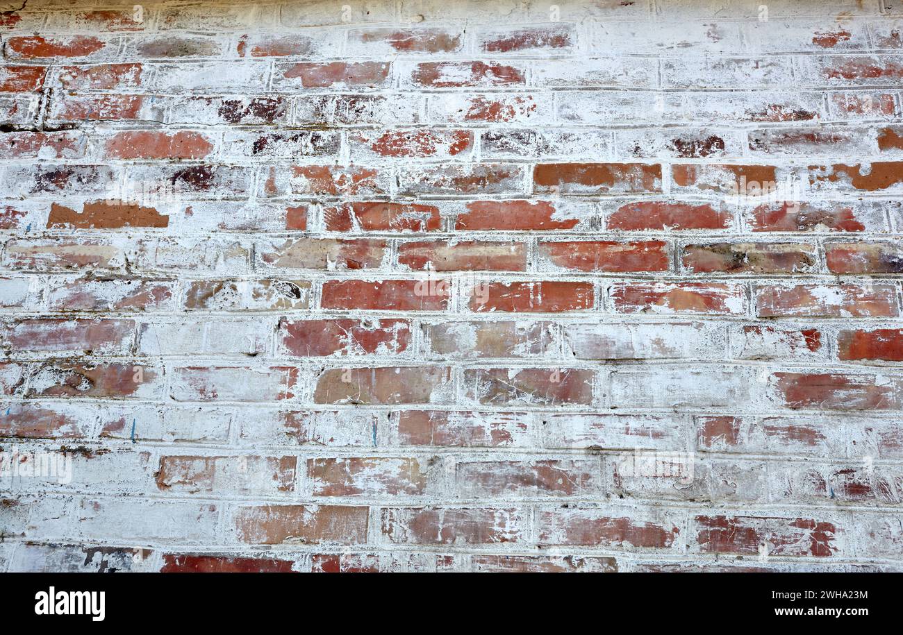 Red white wall background. Old grungy brick wall texture. Vintage wall ...