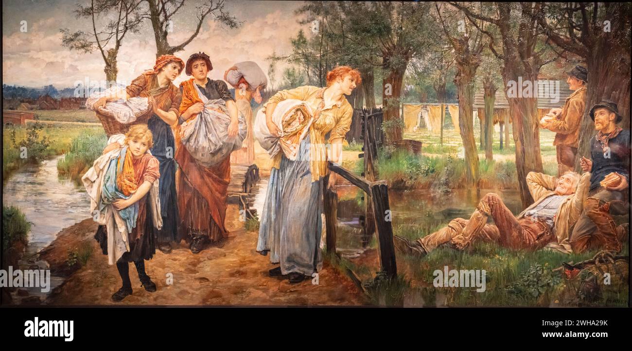 Alice Havers, The Belle of the Village, 1889, ,oil on canvas, The ...