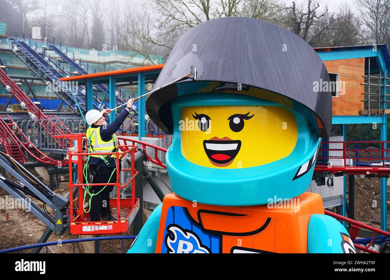 Lead Creative Hannah 'Phiz' Phizacklea tends to the world's tallest ...