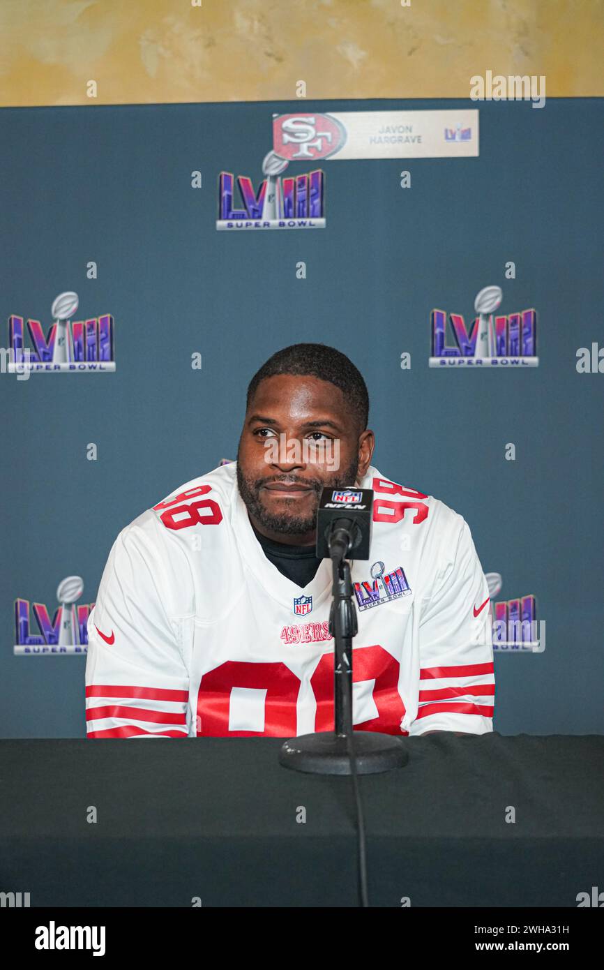 Henderson, Nevada, USA, February 8, 2024, 49ers defensive Tackle Javon ...