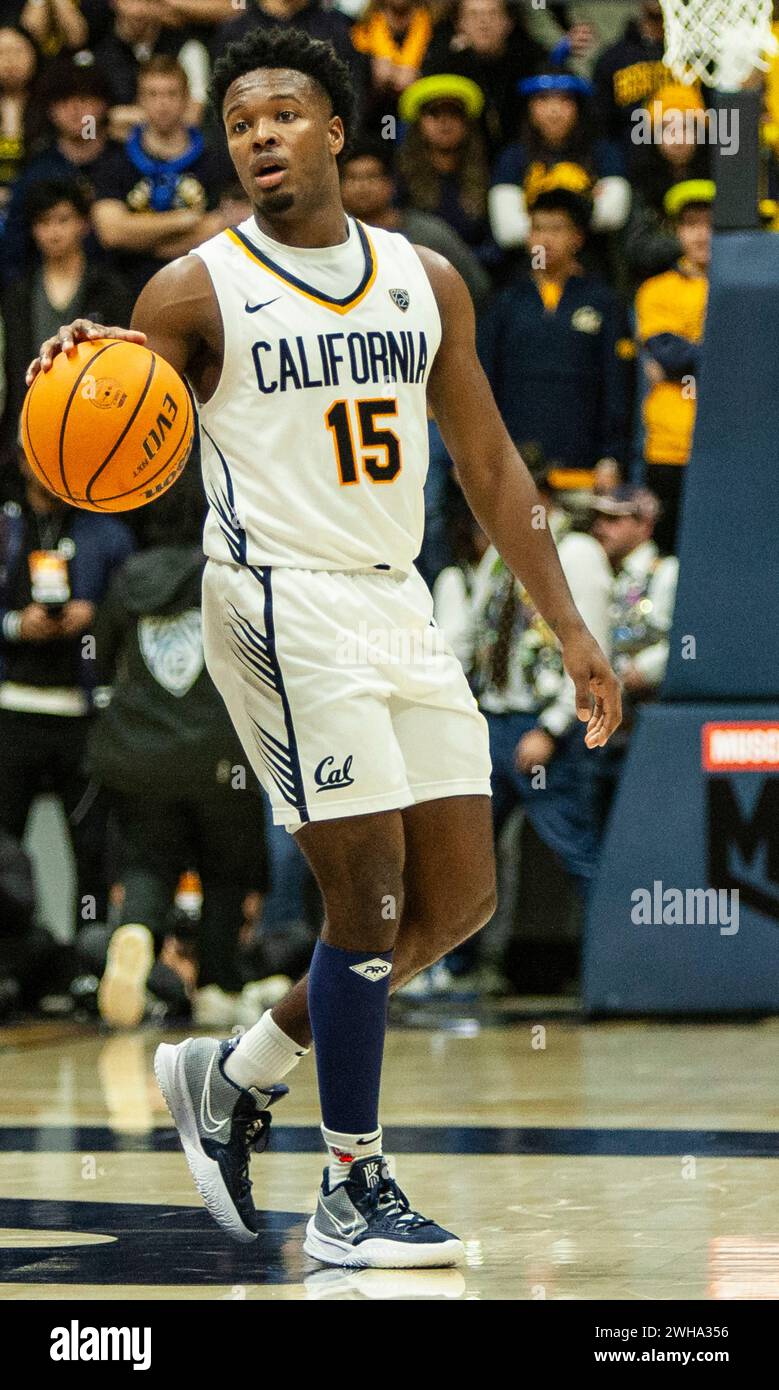 Haas Pavilion. 07th Feb, 2024. CA U.S.A. California guard Jalen Cone ...