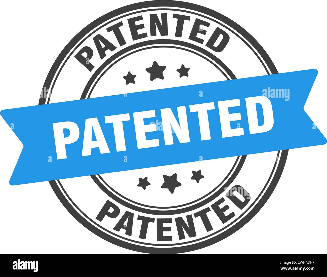 patented stamp. patented round sign. label on transparent background ...