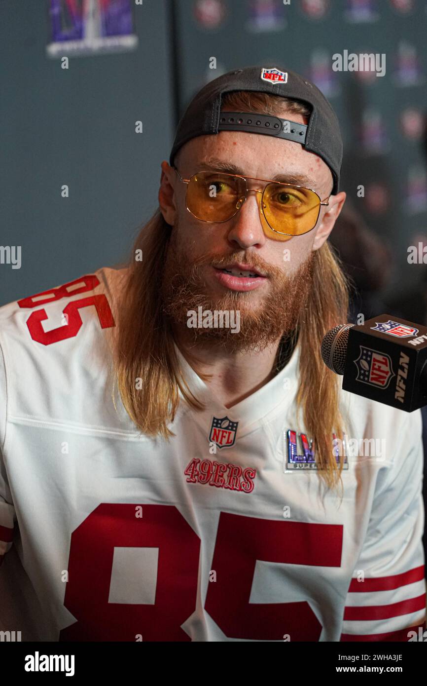 Henderson, Nevada, USA, February 8, 2024, 49ers tight end George ...