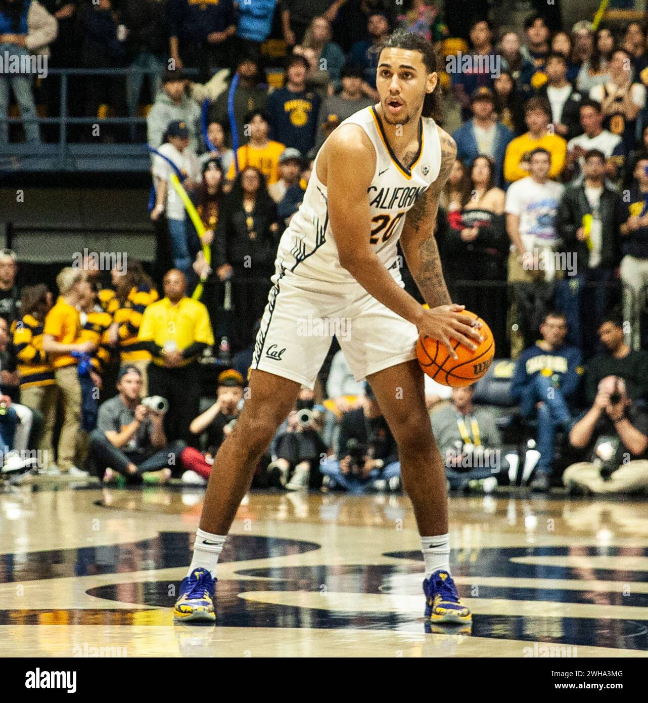 Haas Pavilion. 07th Feb, 2024. CA U.S.A. California guard Jaylon Tyson ...
