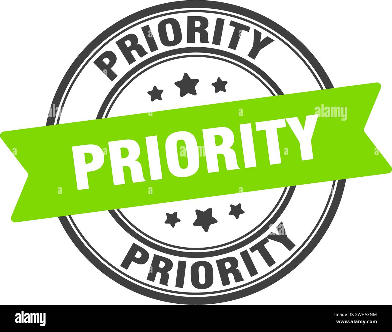 priority stamp. priority round sign. label on transparent background ...