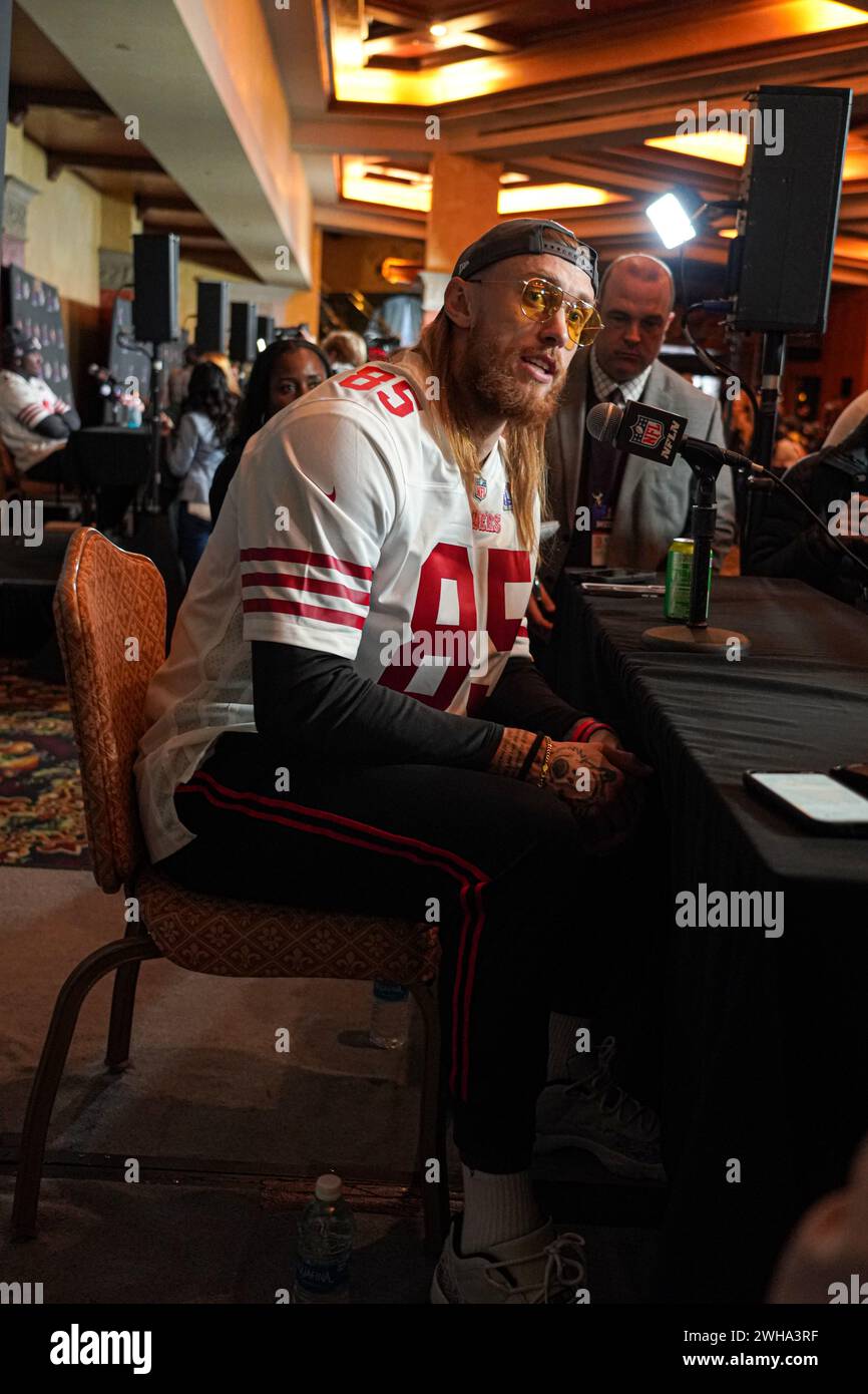 Henderson, Nevada, USA, February 8, 2024, 49ers tight end George ...