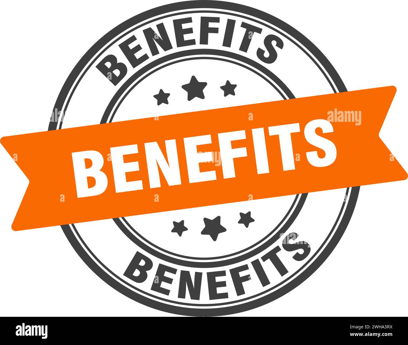 benefits stamp. benefits round sign. label on transparent background Stock Vector Image & Art ...