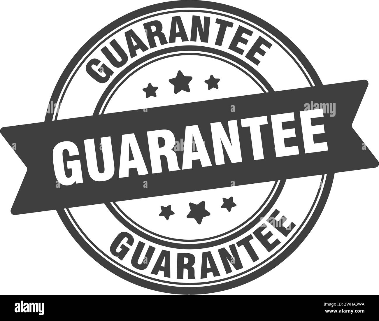guarantee stamp. guarantee round sign. label on transparent background ...