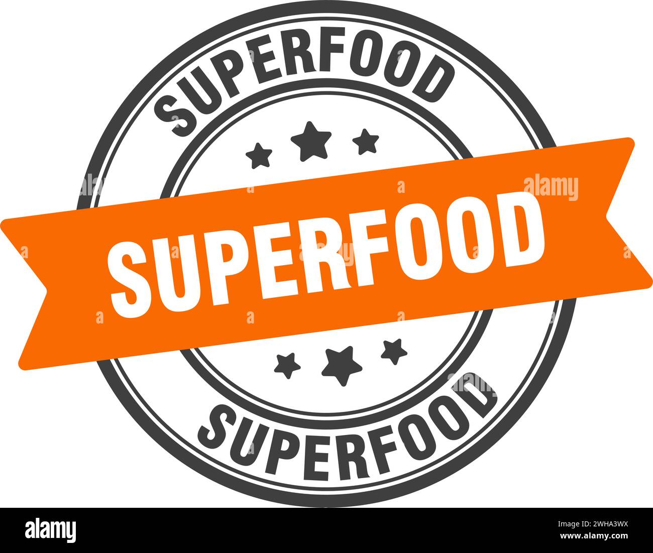 superfood stamp. superfood round sign. label on transparent background ...