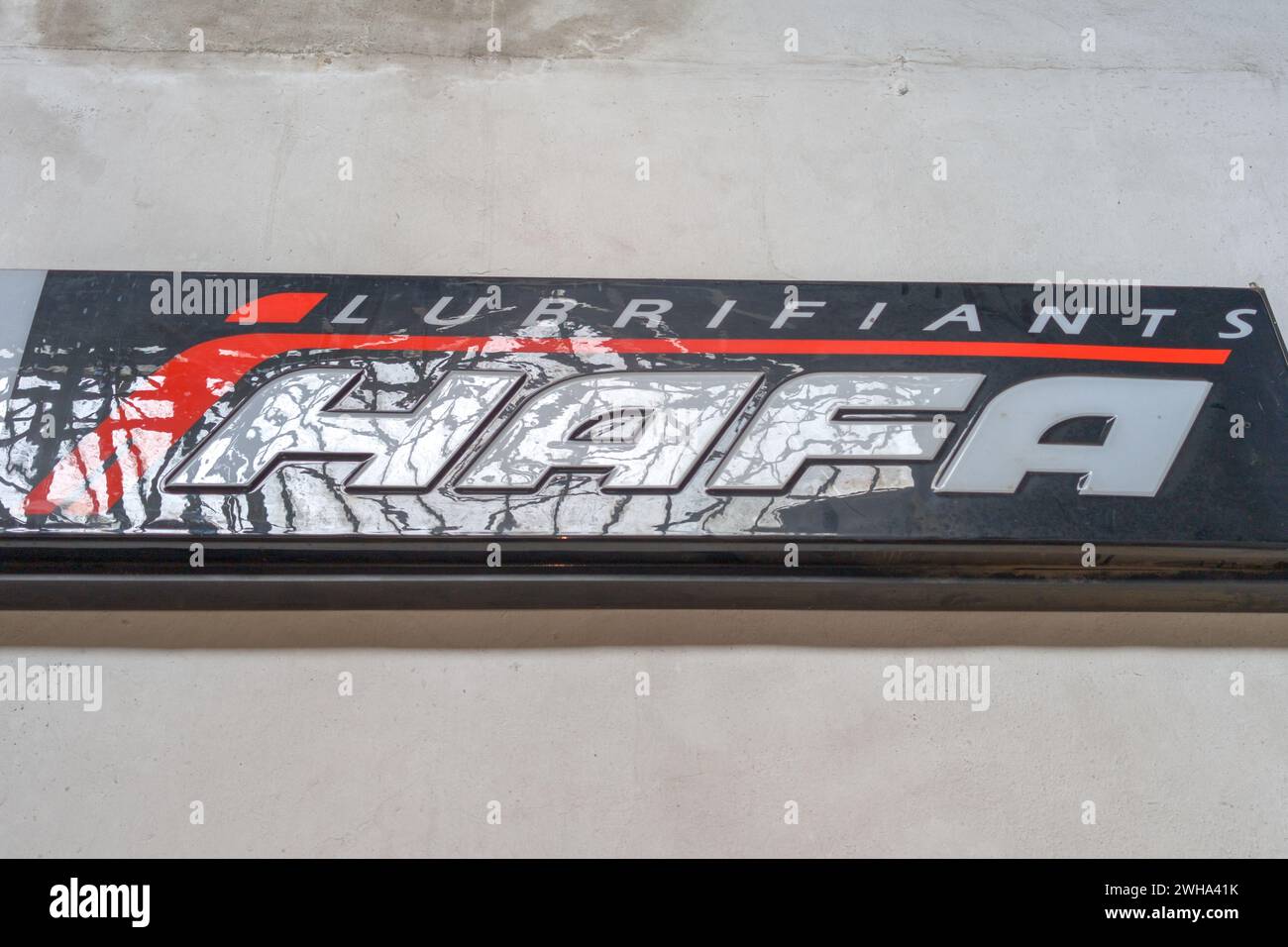 Bordeaux , France - 02 05 2024 : Hafa lubrifiant sign text and logo ...
