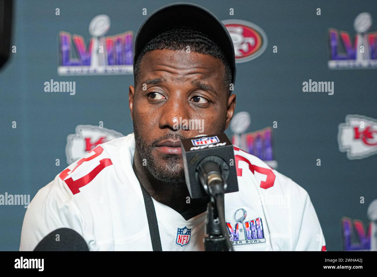 Henderson, Nevada, USA, February 8, 2024, 49ers Safety Tashaun Gipson ...