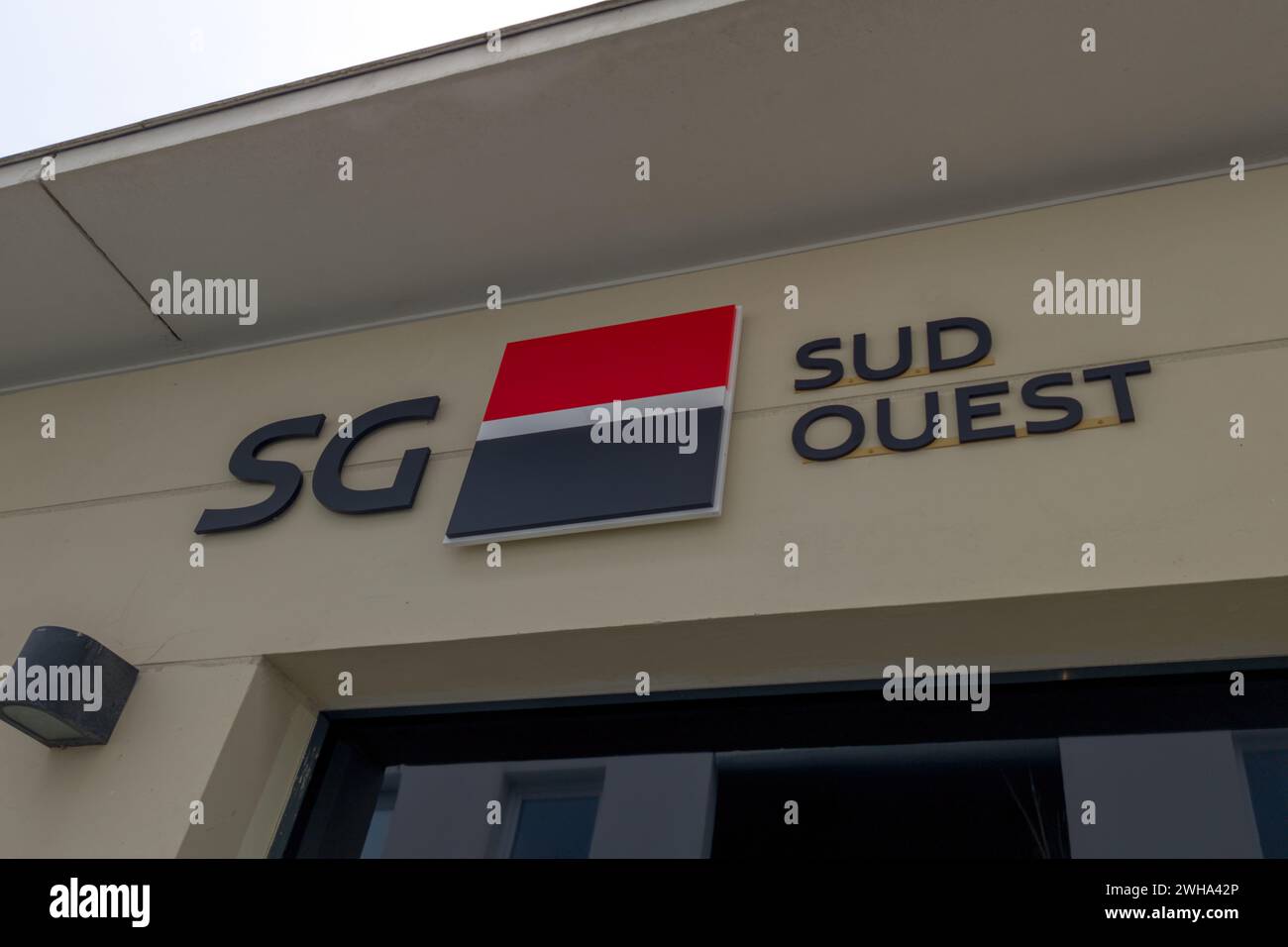 Bordeaux , France - 02 05 2024 : sg sud ouest societe generale french ...