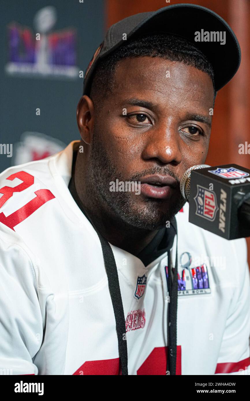 Henderson, Nevada, USA, February 8, 2024, 49ers Safety Tashaun Gipson ...