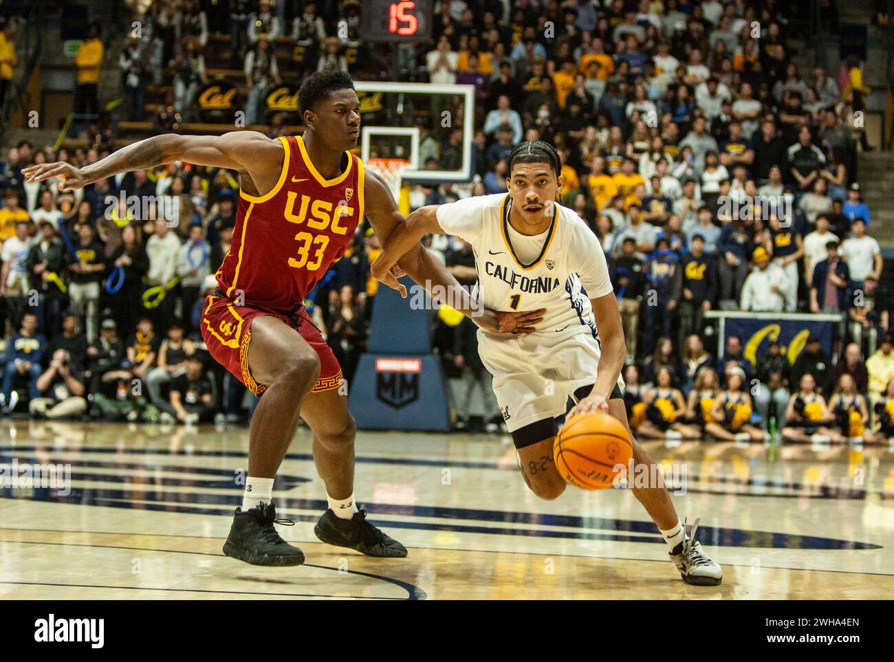 Haas Pavilion. 07th Feb, 2024. CA U.S.A. California guard Rodney Brown ...