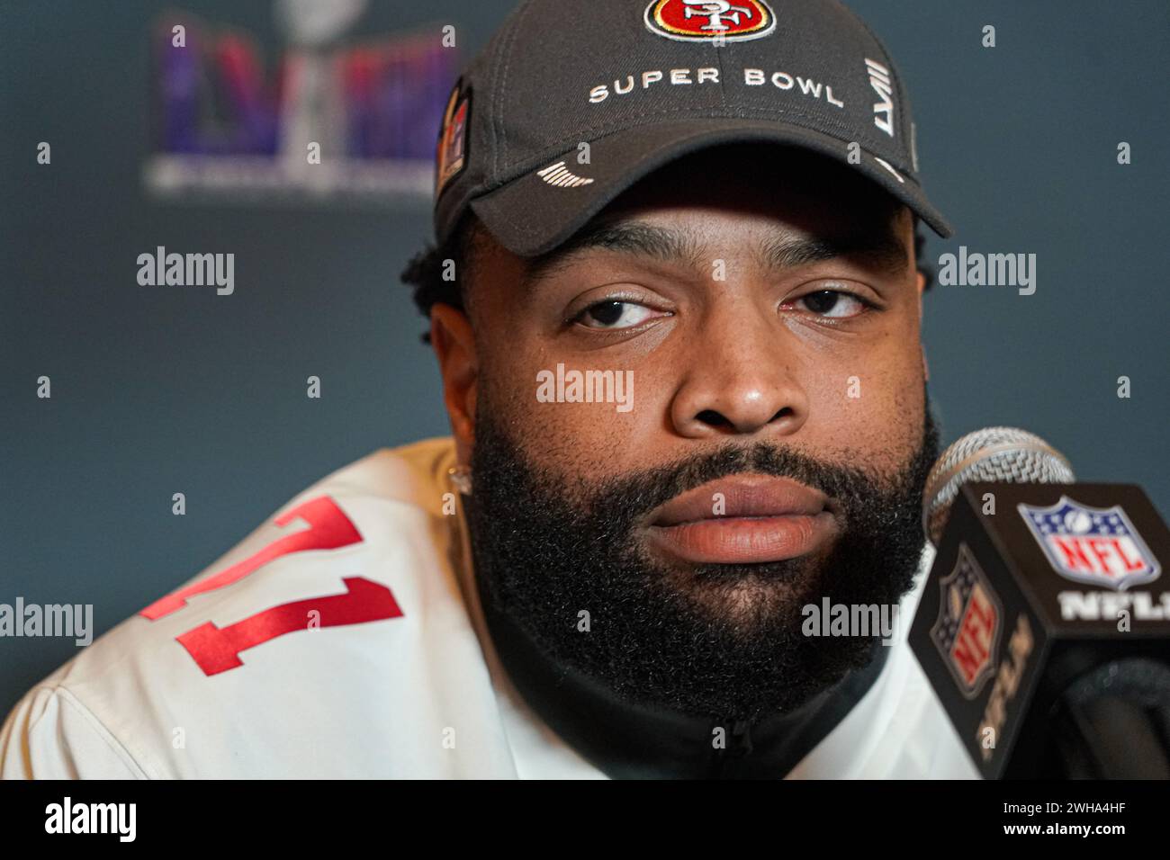 Henderson, Nevada, USA, February 8, 2024, 49ers tackle Trent Williams ...